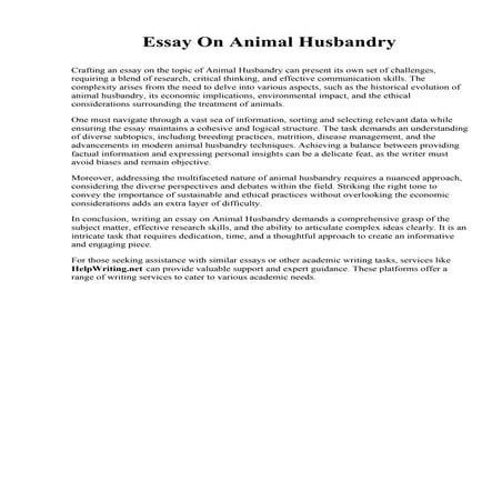 Essay On Animal Husbandry.pdf