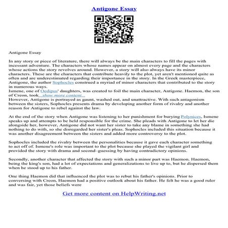 Essay On Antigone | PDF | Christianity | Religion & Spirituality