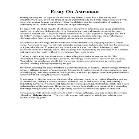 Essay On Astronaut. 10 Lines on Astronaut in English About Astronaut ...