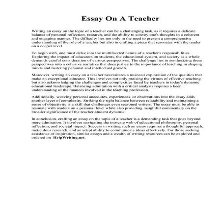 Essay On A Teacher.pdf