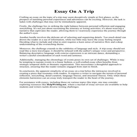 College Personal Narrative Essay Examples | PDF