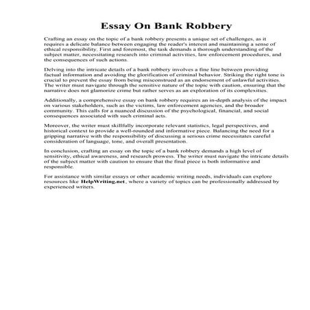 Essay On Bank Robbery.pdf