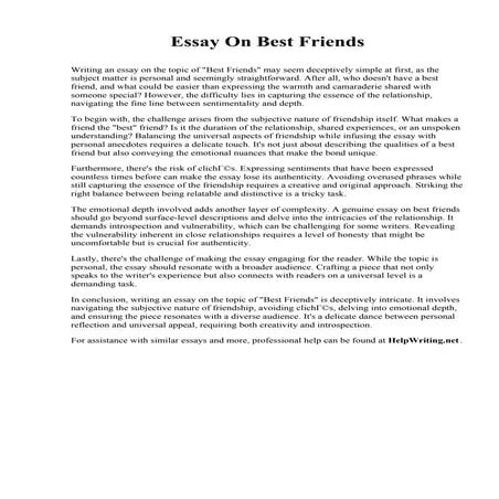 Essay On Best Friends.pdf