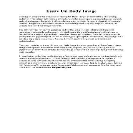 Essay On Body Image.pdf
