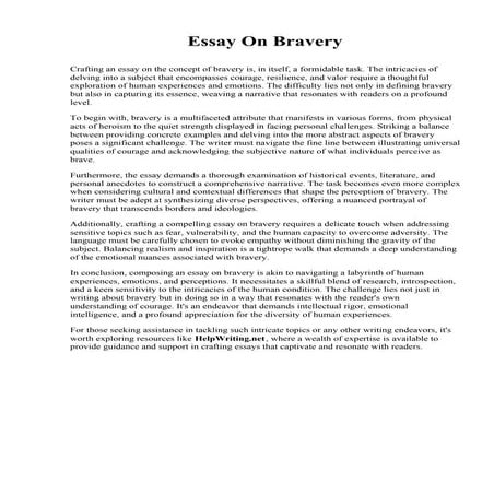 Essay On Bravery.pdf