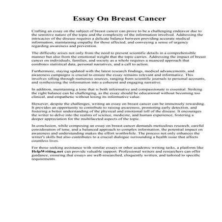 Essay On Breast Cancer.pdf