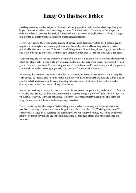 Business Etiquette Essay | PDF