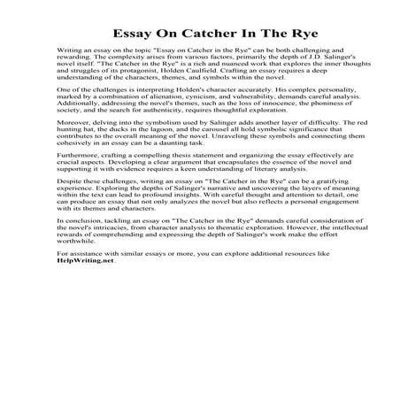 Essay On Catcher In The Rye.pdf