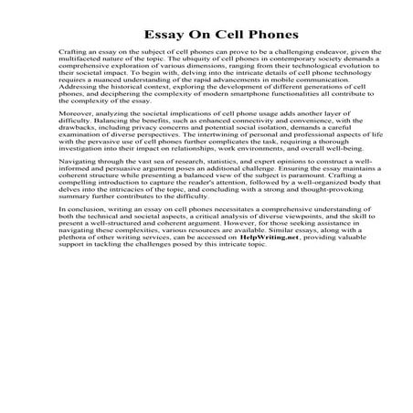 Essay On Cell Phones.pdf