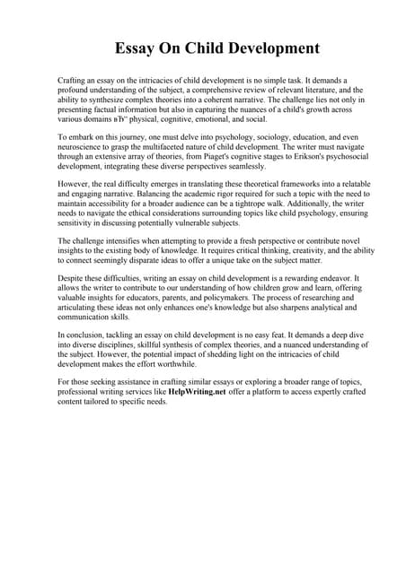 Child Observation Essay Examples.pdf | Homework and Study | Education