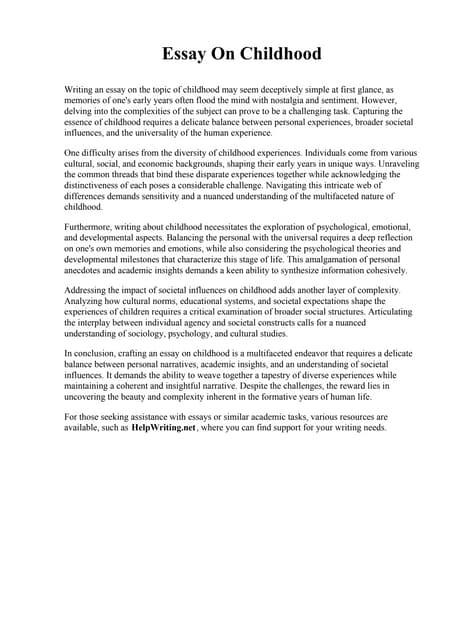 Childhood Experience Essay.pdf