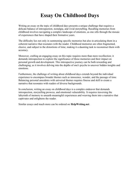 Childhood Memory Essay.pdf