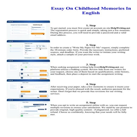 Essay On Childhood Memories In English | PDF
