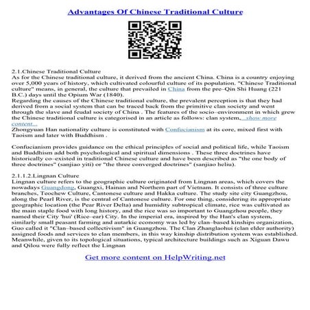 Essay On Chinese Culture | PDF