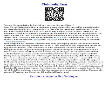 Essay On Christianity | PDF