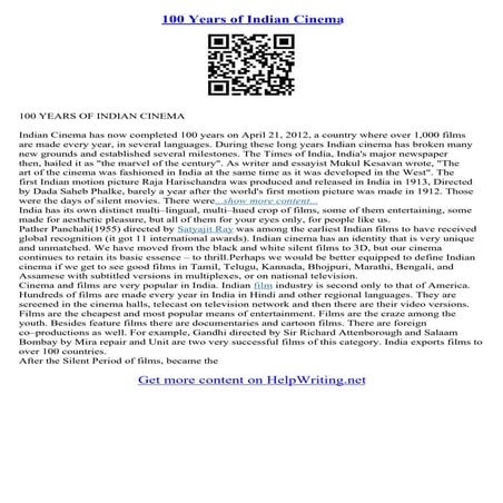 Essay On Cinema | PDF