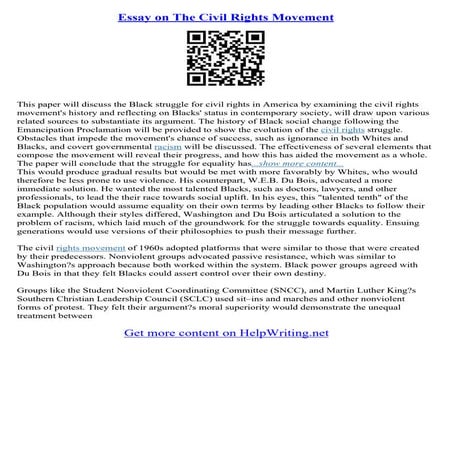 Civil Rights Movement Essay