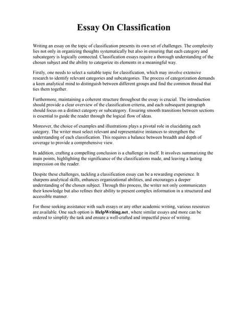 Types Of Classification Essays.pdf