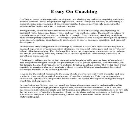 Essay On Coaching.pdf