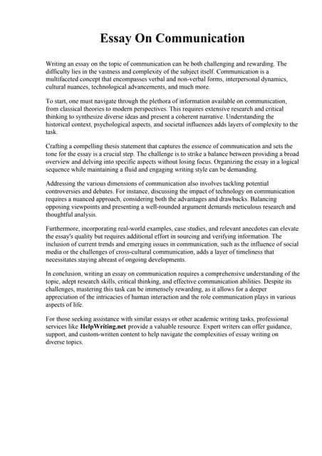 Communication In The Workplace Essay.pdf