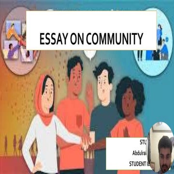 Final project ESSAY ON COMMUNITY66.pptx. | PPT