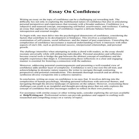 Essay On Confidence.pdf