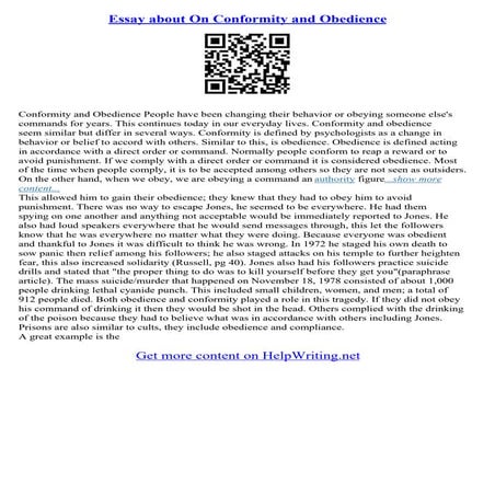 Research Paper On Conformity | PDF