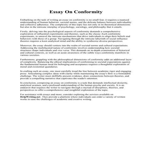 Essay On Conformity.pdf