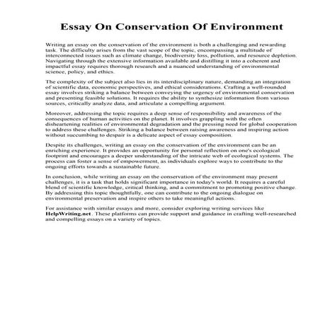 Essay On Conservation Of Environment.pdf