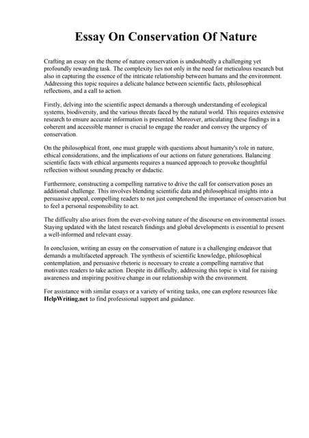 Essay On Nature Conservation.pdf