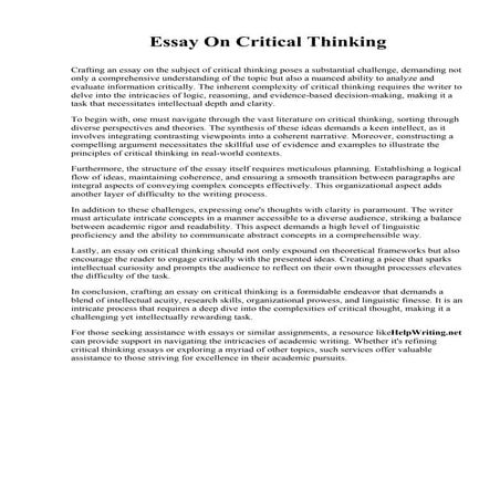 Example Of Critical Thinking Essay.pdf