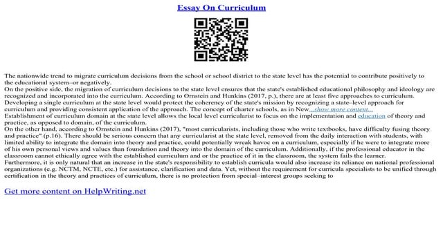 What Is Curriculum PPT