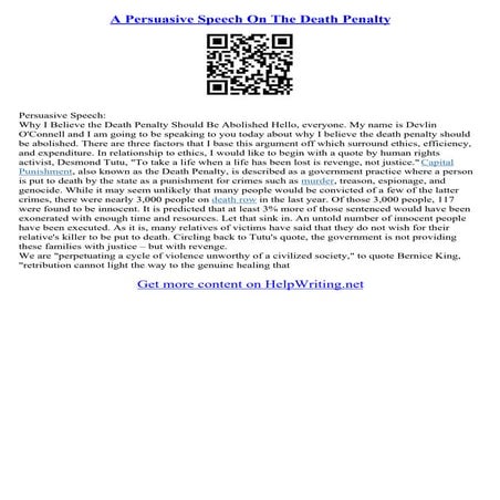Essay On Death Penalty | PDF