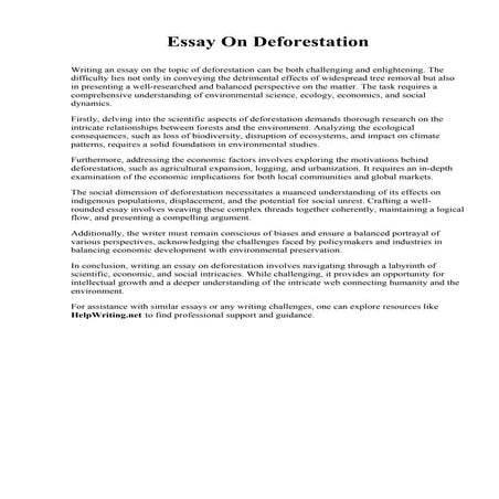 Essay On Deforestation.pdf
