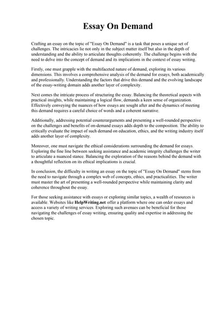 Pre Written Essay.pdf | Homework and Study | Education