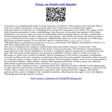 Essay On Dignity | PDF