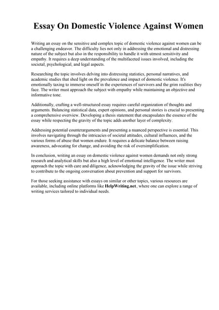 Domestic Violence Essays.pdf