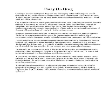 Essay On Drug.pdf