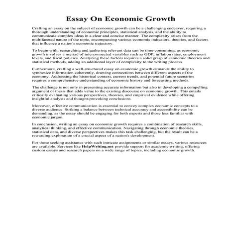 Essay On Economic Growth. Economic Growth Analysis | Economics - Year ...