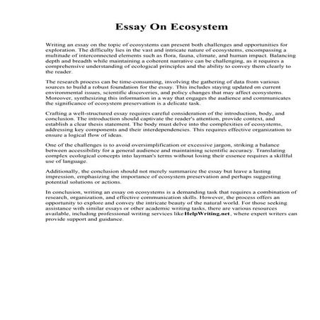 Essay On Ecosystem.pdf