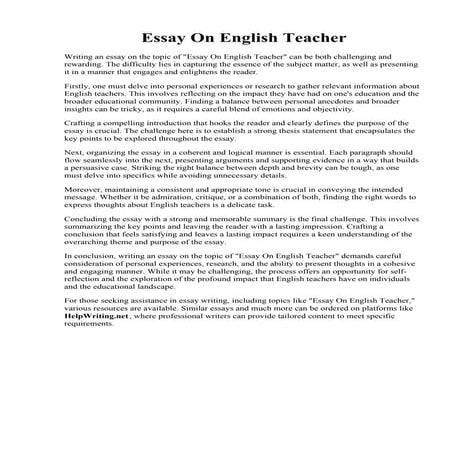 Essay On English Teacher.pdf