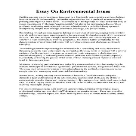 Essay On Environmental Issues.pdf