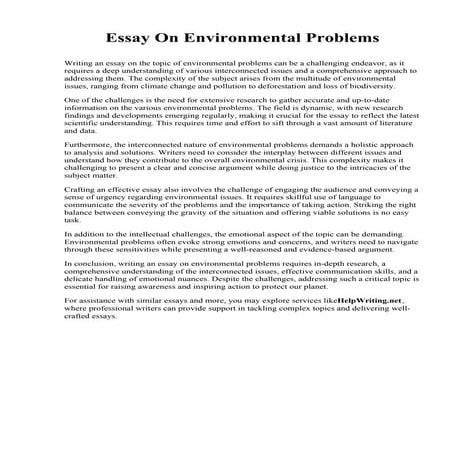 Essay On Environmental Problems.pdf