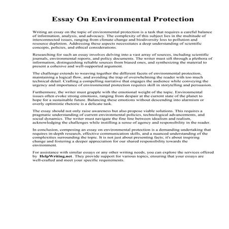 Essay On Environmental Protection.pdf