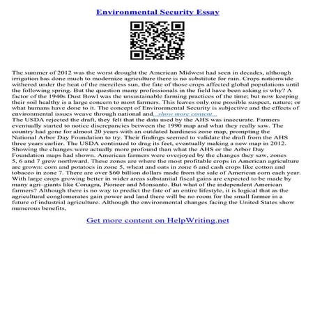 Protection Of Environment Essay | PDF