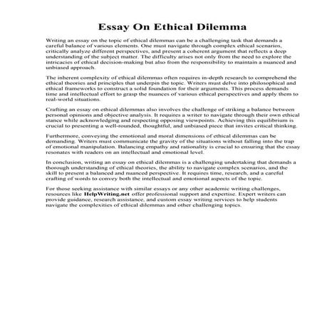 Essay On Ethical Dilemma.pdf
