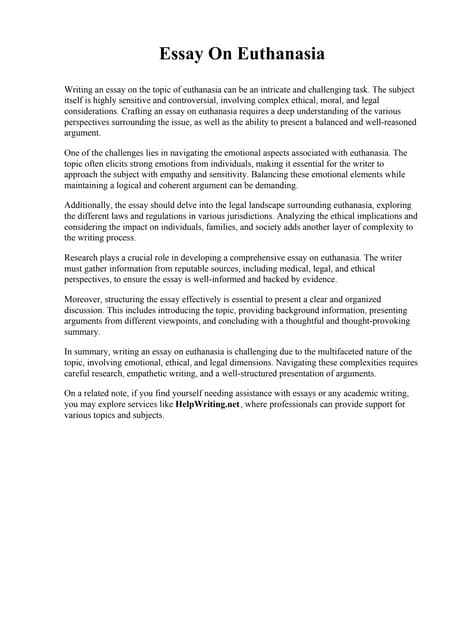 Argumentative Essay About Euthanasia.pdf
