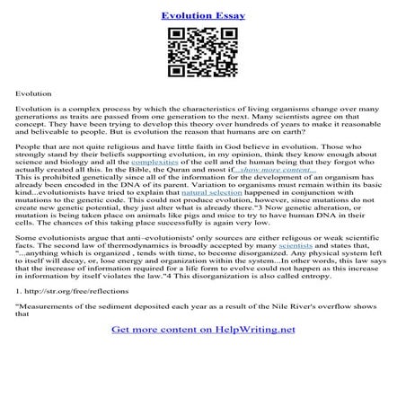 The Future Of Human Evolution Essay | PDF