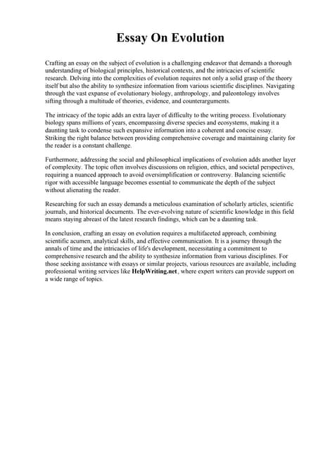 Evolution Essays.pdf