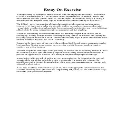 Essay On Exercise.pdf